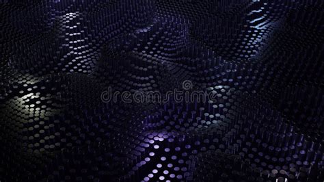 Abstract Loopable Animation With Slowly Flowing Waves Of Particles