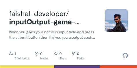 Github Faishal Developerinputoutput Game Javascript Raw Html Css