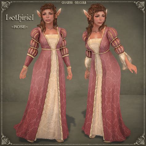 Second Life Marketplace Lothiriel Gown Rose By Caverna Obscura