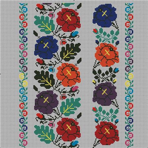 Узори для вишиванок 5 Борщівські узори Cross Stitch Borders Cross Stitch Embroidery Cross