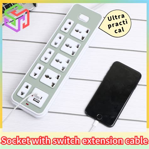 Home Convenient Multi Switch Usb Socket Extension Cable Shopee