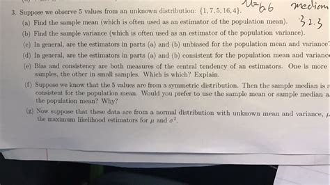 Solved Suppose We Observe Values From An Unknown Chegg