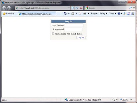 Using The Authentication Service With Aspnet Ajax My Dotnet Stuff