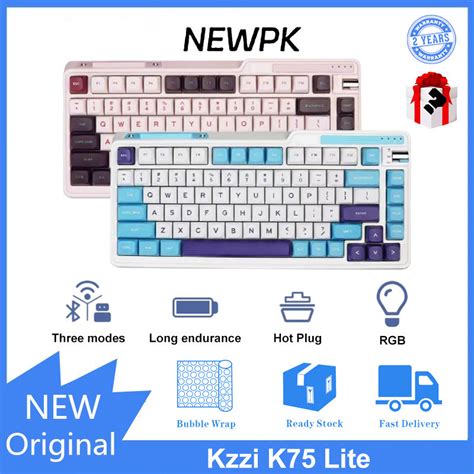 Kzzi K75 Lite คีย์บอร์ดเมคคานิคอลไร้สาย Rgb สามโหมด Shopee Thailand