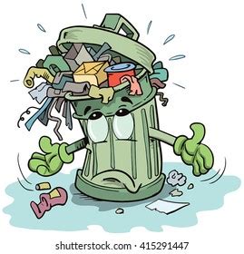 Cartoon Trash Can Stock Vector Royalty Free 415291447 Shutterstock