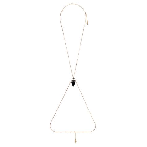 Hmbd Black Obsidian Arrow Body Chain Hmbd