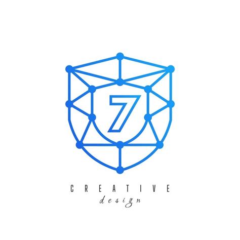 Premium Vector Technology Logo With Initial 7 Seven Negative Space