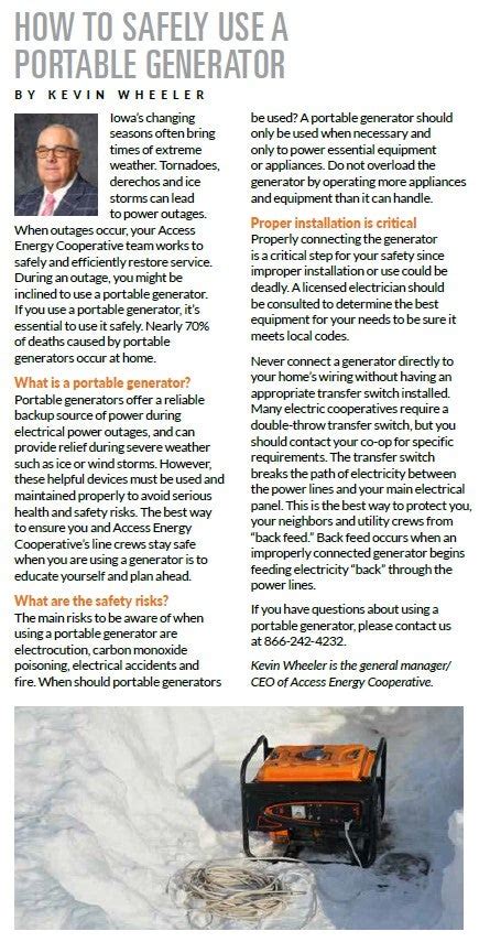 Safety Tips Access Energy Cooperative