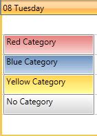 Wpf Scheduleview Categories Telerik Ui For Wpf