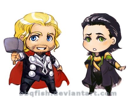 Chibi Thor And Loki
