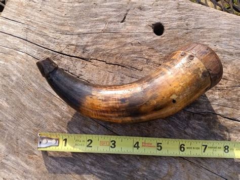Antique 1700s 1800s Black Powder Horn Civil War Era Ebay