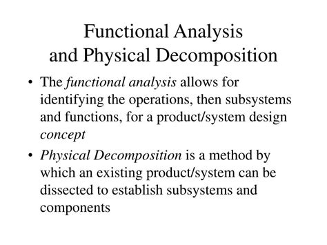 Ppt Functional Analysis And Physical Decomposition Powerpoint Presentation Id 243704