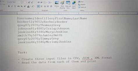 Solved Username Identifier FirstName LastName Chegg