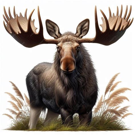 Premium Photo A Picture Of A Moose With Antlers On It