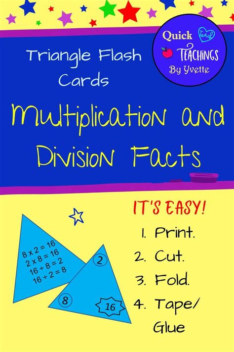 Multiplication And Division Triangle Flash Cards Multiplication And Division Flashcards Fact