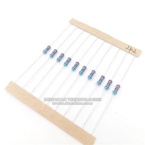 Resistor 2 2K Ohm 0 25W Package 10pcs Denakan Technologies