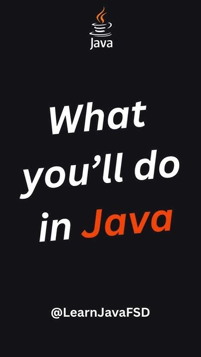 What Youll Do In Java 💻 Java Developer Roles In 60 Seconds Java