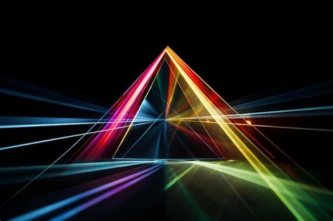 Premium Photo Prism Creating Intersecting Laser Beams