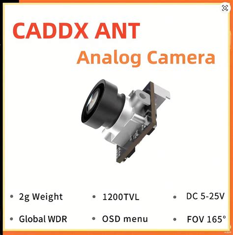 Caddx Ant 1200tvl 18mm Analog Camera Global Wdr Osd Ultra Light Camera