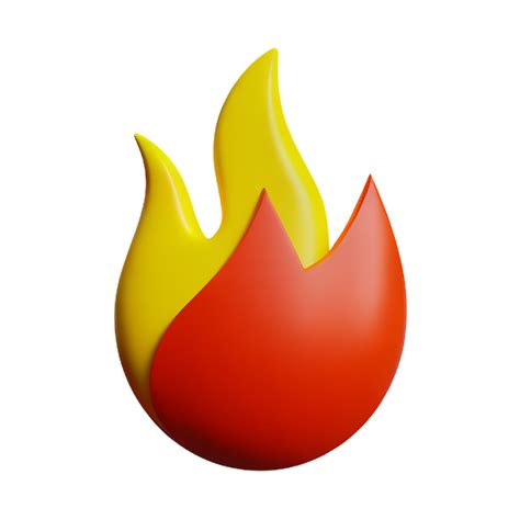 Flame 3d Rendering Icon Illustration 28249890 Png