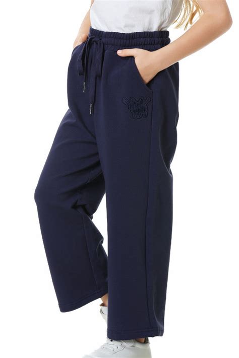 بنطلون بناتي كحلي قطن