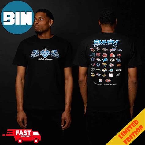Eminem X Nfl Draft 2024 Detroit Michigan Two Sides T Shirt Binteez