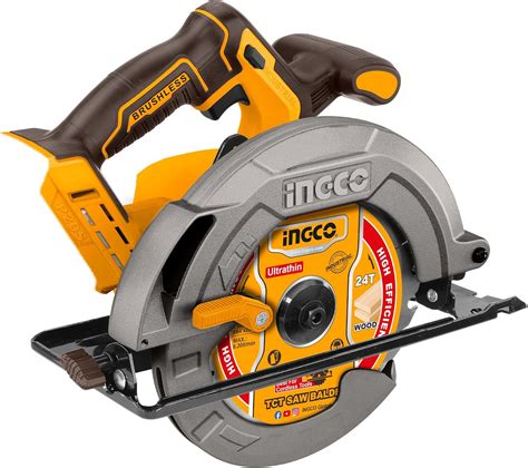 Ingco 185mm Circular Saw 20v Cordless Brushless Circular Saw Body Only