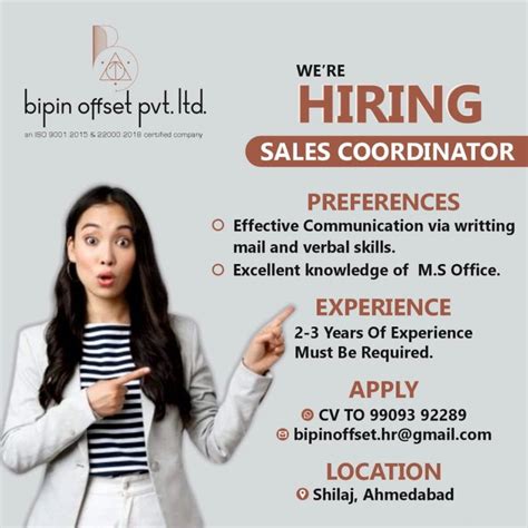 Umang Patel On Linkedin We Are Hiring Sales Coordinator