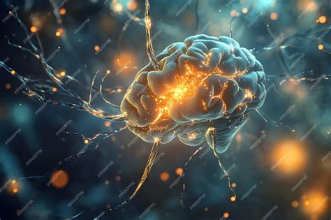 Neurons and Synapses in a SciFi Neural Network Visualization | Premium AI-generated image