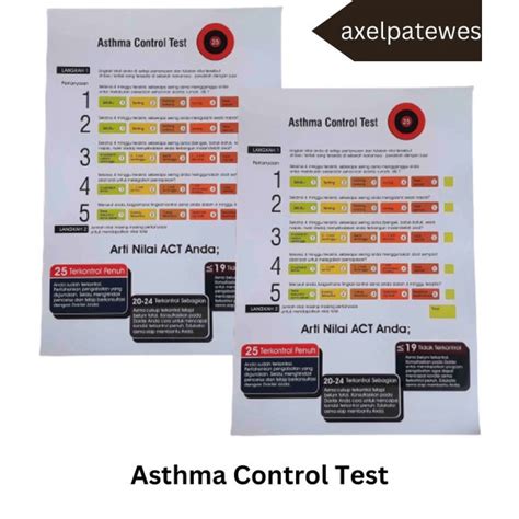 Asthma Control Test Poster Act Size 47 X 32cm Asma Poster Control