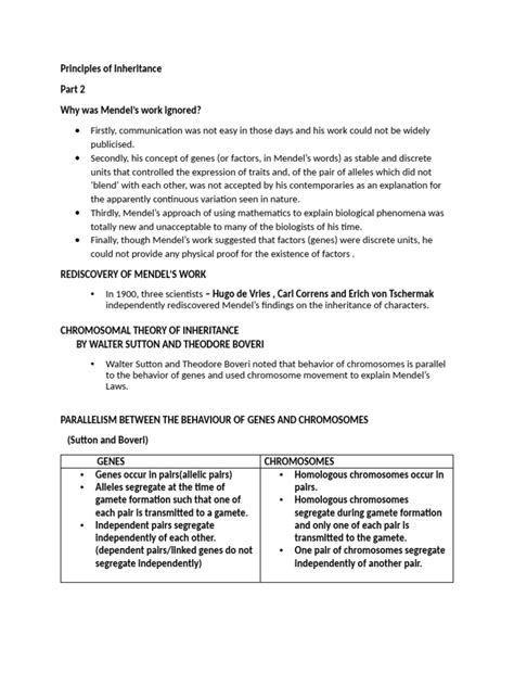 Principles Of Inheritance Notes Part 2 Pdf Genetic Linkage Principles Of Inheritance Notes Part 2 Pdf Genetic Linkage