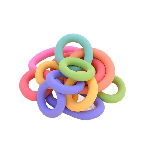 Colorful Interlocking Rings Abstract 3d Render 56105663 Png