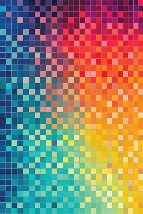 Rainbow Pixelart Colorful Checker Pattern In 2023 Pixel Color Pixel