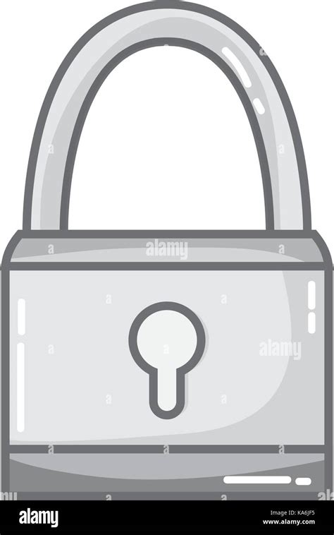 Grayscale Padlock Object Security Symbol Design Stock Vector Image And Art Alamy