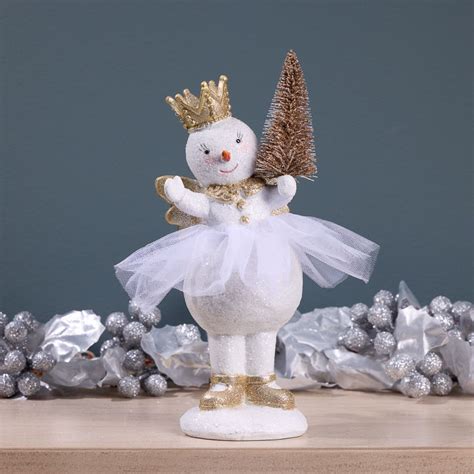 Princess Snowlady Holding Tree Cracker Barrel