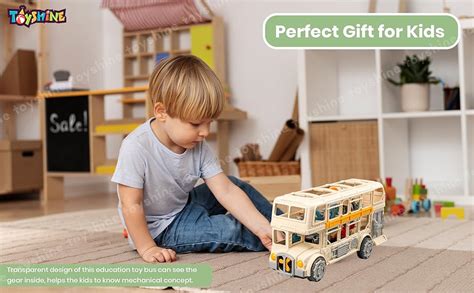 Toyshine Battery Operated Double Decker Vintage Bus Toy With Gear