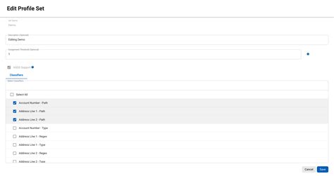 Configuring Profile Sets