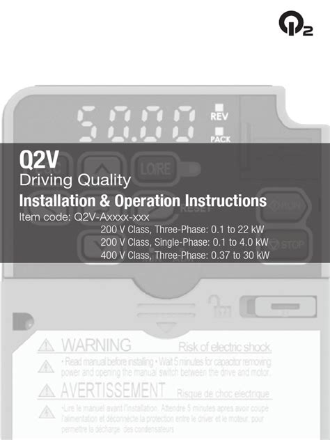 Q2v Installation Operation Instruction Manual En Pdf