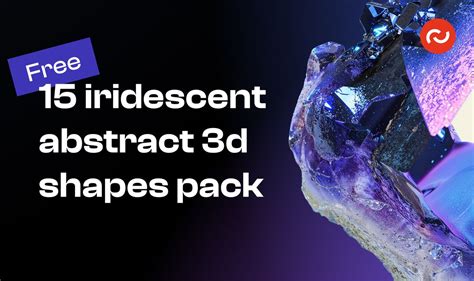 15 Iridescent Abstract 3d Shapes Pack Figma
