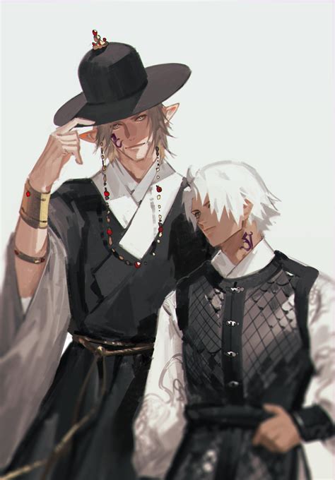 Thancred Waters And Urianger Augurelt Final Fantasy And 1 More Drawn By Shuangbatian Danbooru
