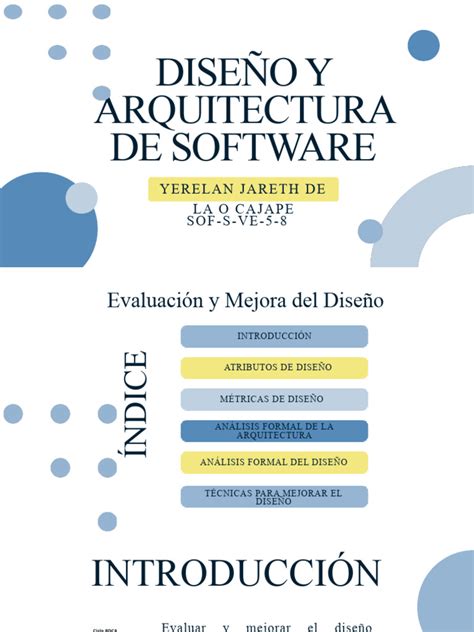 Diseño Y Arquitectura De Software Yerelan De La O Pdf Diseño