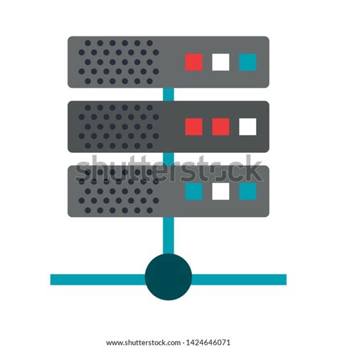 Servers Database Technology Isolated Symbol Vector Stock Vector Royalty Free 1424646071