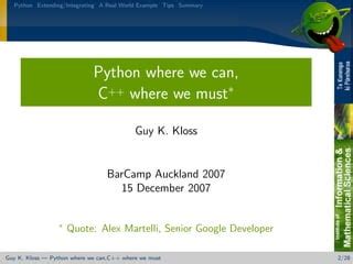 Thinking Hybrid Python C Integration PDF Programming Languages Computing