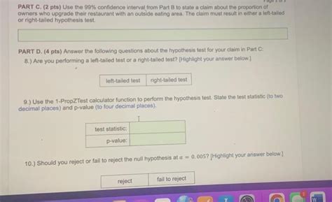 I need help with part C,D, & E I'm unsure the | Chegg.com