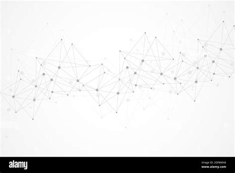 Geometric Abstract Background With Connected Line And Dots Structure