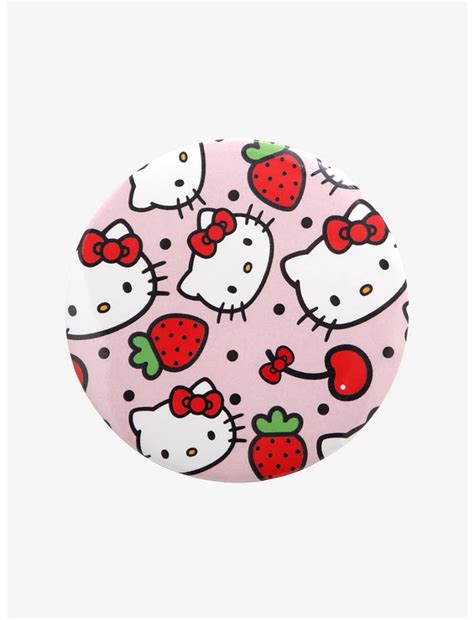 Hello Kitty Strawberry And Cherries 3 Inch Button Hot Topic Hello