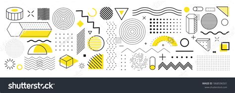 Geometric Shapes Elements Vector Set Geometry Stock Vector Royalty