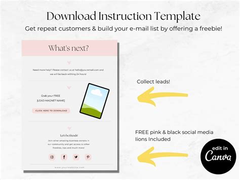 Digital Products Template BUNDLES Download Instruction Template For Digital Product Sellers
