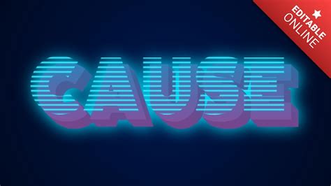 Cause Text Effect Generator