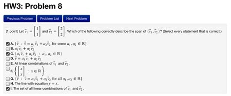 Solved Hw3 Problem 8 Previous Problem Problem List Next
